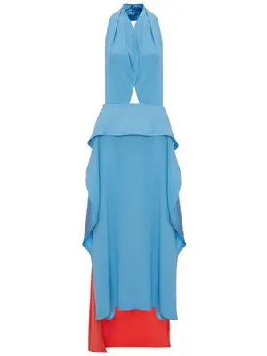 Victoria Beckham Circle Draped Dress - Blue
