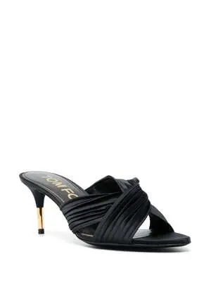 TOM FORD 75mm Knot-detail Pleated Sandals