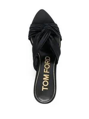 TOM FORD 75mm Knot-detail Pleated Sandals