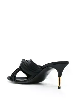TOM FORD 75mm Knot-detail Pleated Sandals - Blue