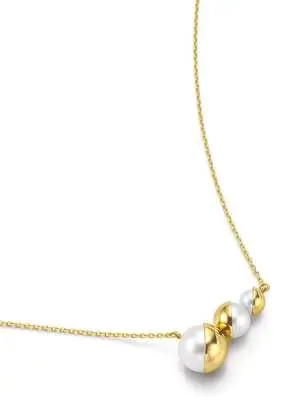 TASAKI 18kt Yellow M/g Arlequin Slashed Pearl Necklace