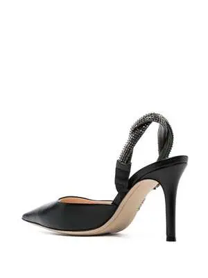 Rodo 95mm Crystal-embellished Leather Pumps