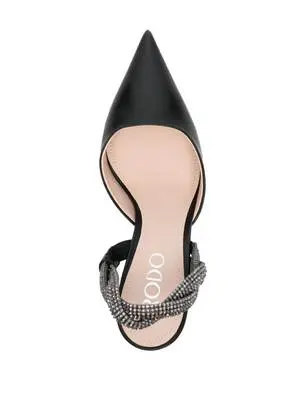 Rodo 95mm Crystal-embellished Leather Pumps