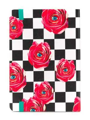 SELETTI Checkered Floral Notebook