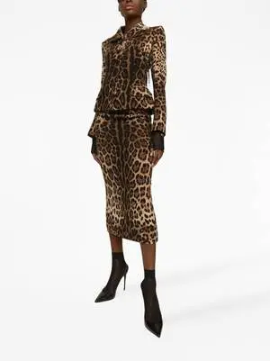 Dolce & Gabbana Leopard-print Blazer - Brown