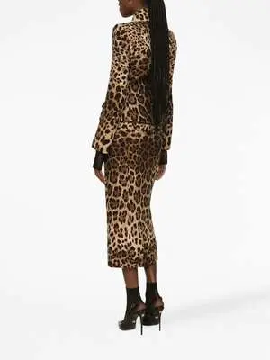 Dolce & Gabbana Leopard-print Blazer - Brown