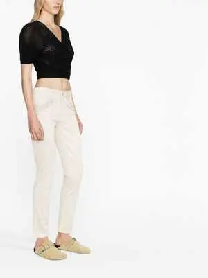 Liu Jo Bottom Up Embellished Skinny Jeans - Neutrals