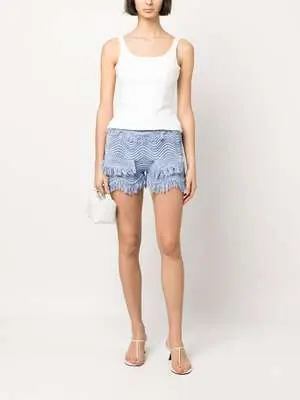 GENNY Knitted Frayed Shorts
