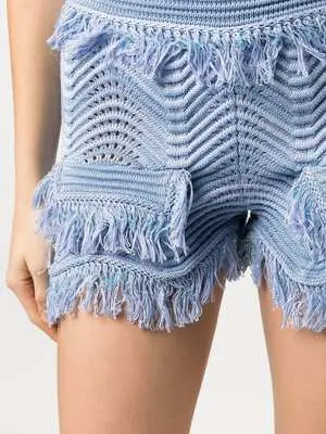 GENNY Knitted Frayed Shorts