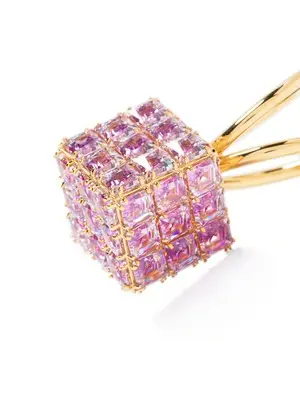 SWAROVSKI Curiosa Double-band Cocktail Ring - Purple