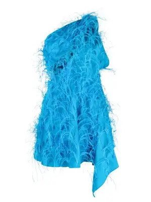 cult gaia blue feather dress Cult Gaia Dresses | Cult Gaia Blue Sequin And Feathers Solina Dress |  Color: Blue
