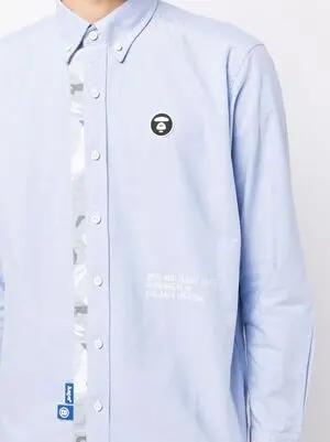 AAPE BY *A BATHING APE® Logo-patch Cotton Shirt