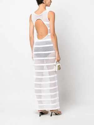 ANTONINO VALENTI Sheer Mesh Maxi Dress