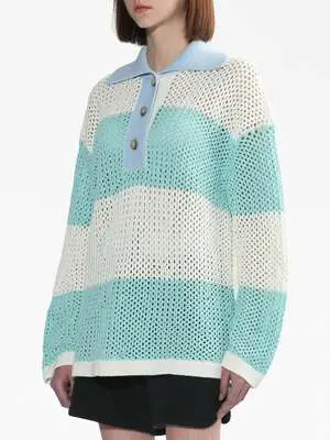 HALFBOY Three-tone Cotton Polo Collar