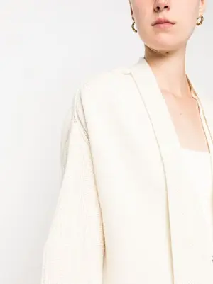 SA SU PHI Scarf-detail Cashmere Cardigan