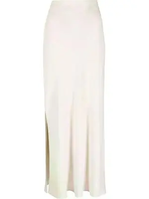Brunello Cucinelli Satin Midi Skirt - C579 Milk
