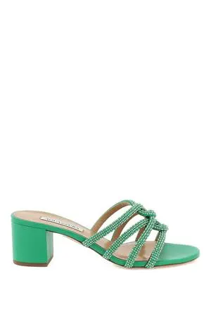 AQUAZZURA AQUAZZURA 'MOONDUST' MULES - Green