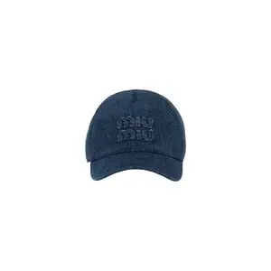 Miu Miu Denim Baseball Cap - Navy