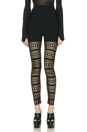 Alaïa Vienne Legging In Black - Noir Alaïa