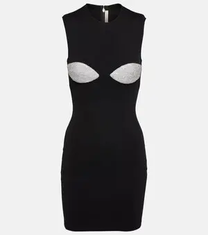 CHRISTOPHER KANE Crystal-embellished Minidress - Black