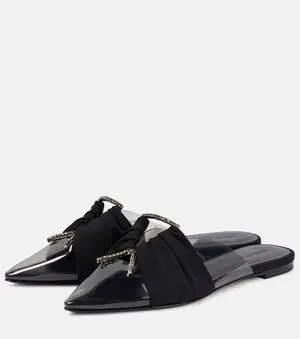 NENSI DOJAKA Crystal-embellished Flat Pvc Slippers