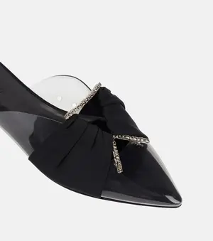 NENSI DOJAKA Crystal-embellished Flat Pvc Slippers