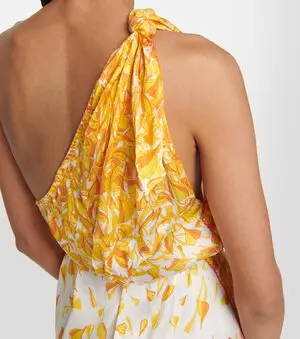 Poupette St Barth Isabelle One-shoulder Maxi Dress