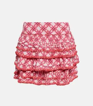 Poupette St Barth Bibi Printed Miniskirt - Pink