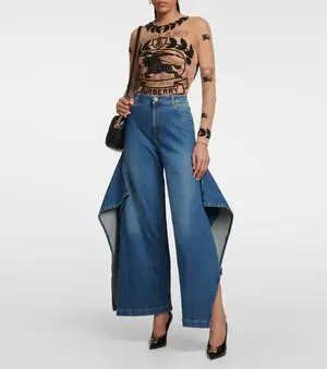Burberry High-rise Wide-leg Jeans