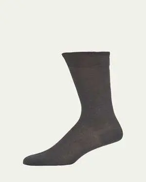 BRESCIANI Bresciani Knit Crew Socks Charcoal