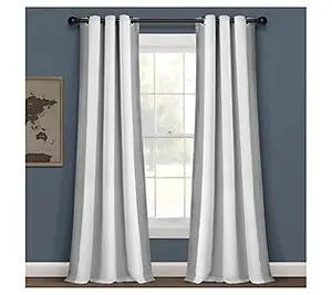 LUSH DECOR Block Border Window Curtain Panel 40' X 84' Ush Decor - One-color