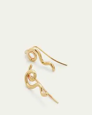 Bea Bongiasca 9k Yellow Wow Mini Climber Earrings