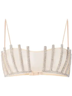 NUE Lotus Rhinestone-embellished Bralette