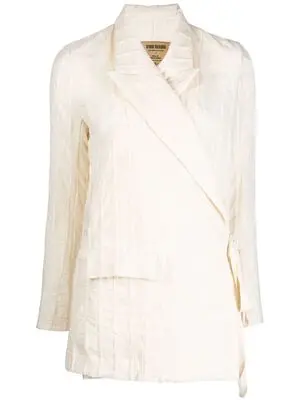 UMA WANG Oversize Wraparound Blazer - Neutrals