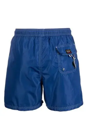 Paul & Shark Logo Print Swim Shorts