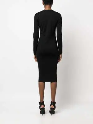 TOM FORD V-neck Knitted Midi Dress