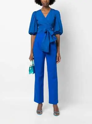 Red Valentino Wrap Cropped Top - Blue