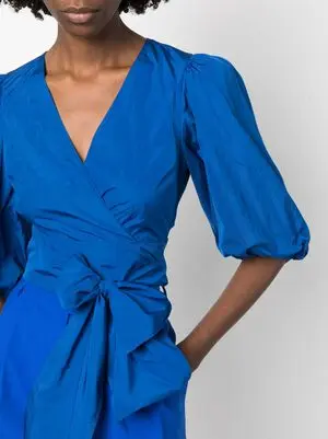 Red Valentino Wrap Cropped Top - Blue
