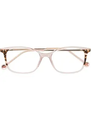 Carolina Herrera Tortoiseshell Rectangle Eyeglasses - Neutrals
