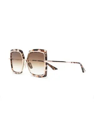 Dita Tortoiseshell Square-frame Sunglasses
