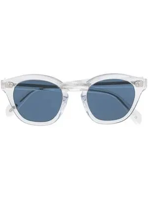 Oliver Spencer Round-frame Tinted Sunglasses - Blue