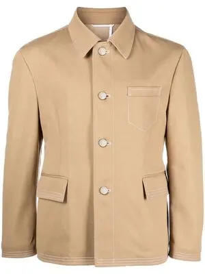 Thom Browne Single-Breasted Coat 250 Khaki