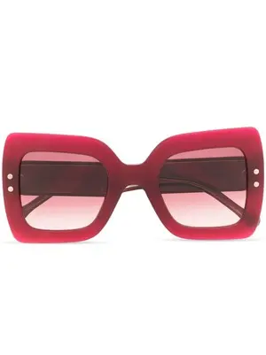 Carolina Herrera Oversized Square-frame Sunglasses - Red