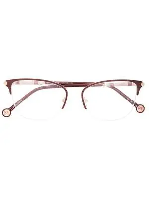 Carolina Herrera Semi-rimless Cat-eye Eyeglasses - Gold