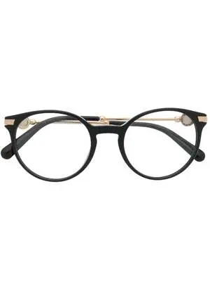 BVLGARI Logo-plaque Round-frame Glasses