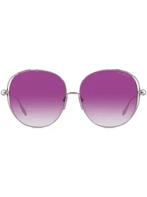 Dita Arohz Round-frame Sunglasses - Silver