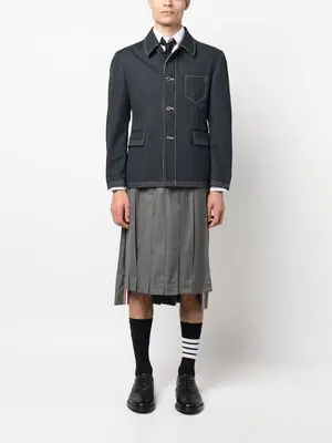 Thom Browne Contrast-stitch Denim Jacket
