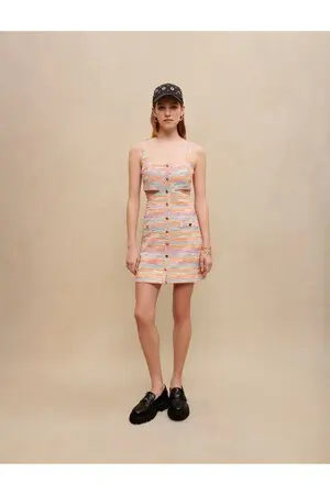 Maje Mini Dress With Cut-outs