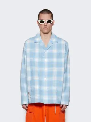 MASTERMIND WORLD Open Collar Plaid Shirt
