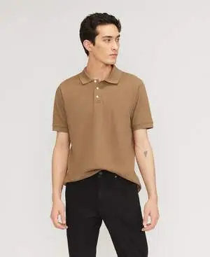 Everlane Pique Polo TShirt Light Brown